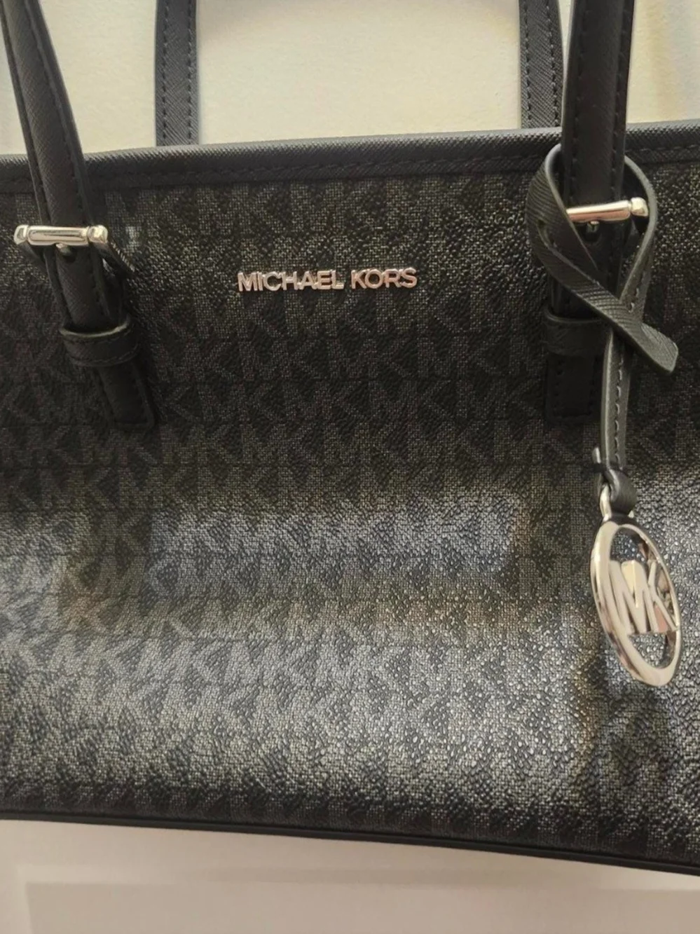 Michael Kors | Bags | Michael Kors Black Leather Crossbody Tote With ...